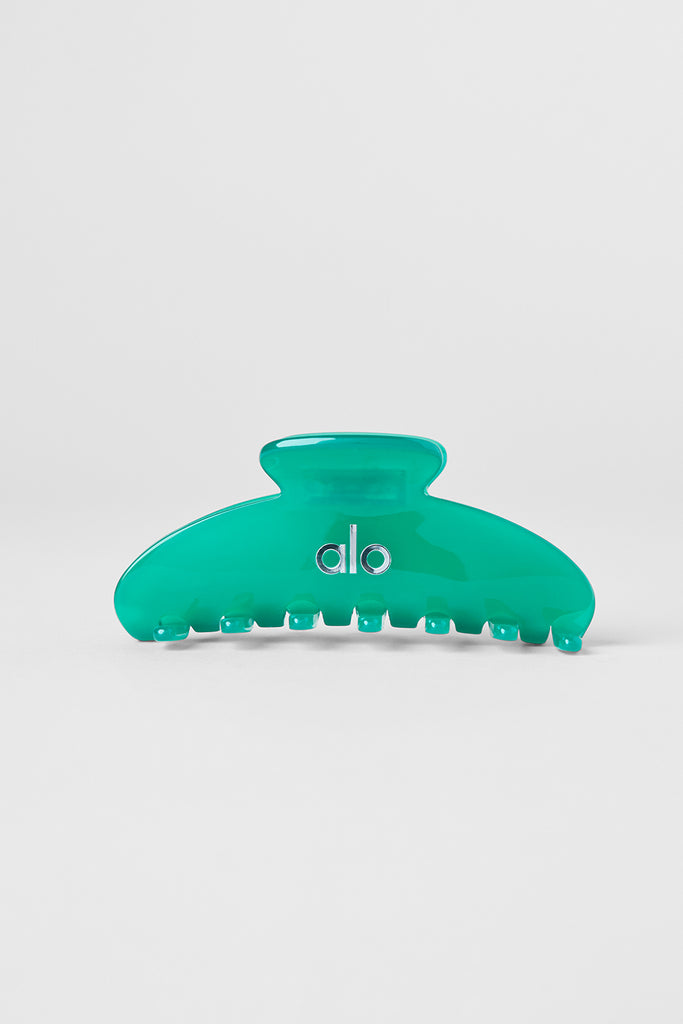 90's Claw Clip - Spruce Green Clear | ALO