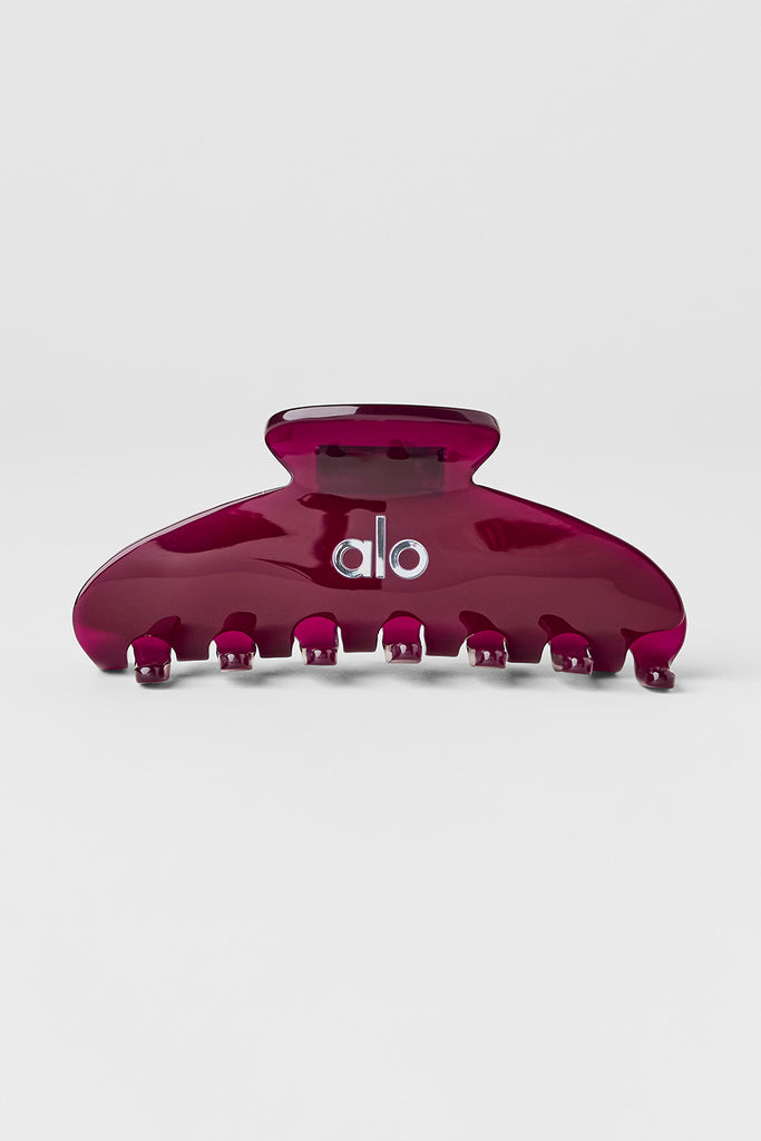 90's Claw Clip - Burgundy Clear | ALO