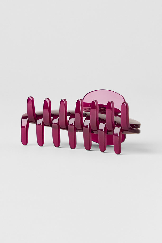 90's Claw Clip - Burgundy Clear | ALO
