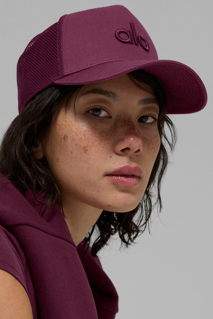 District Trucker Hat - Burgundy | ALO