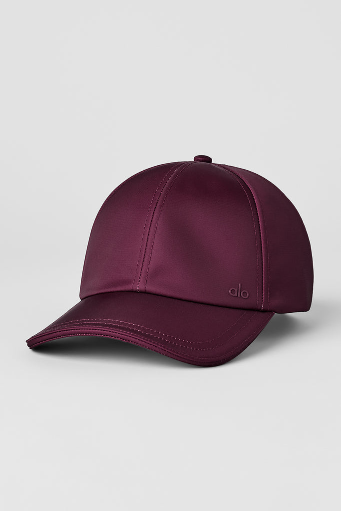 Satin Off-Duty Cap - Burgundy | ALO