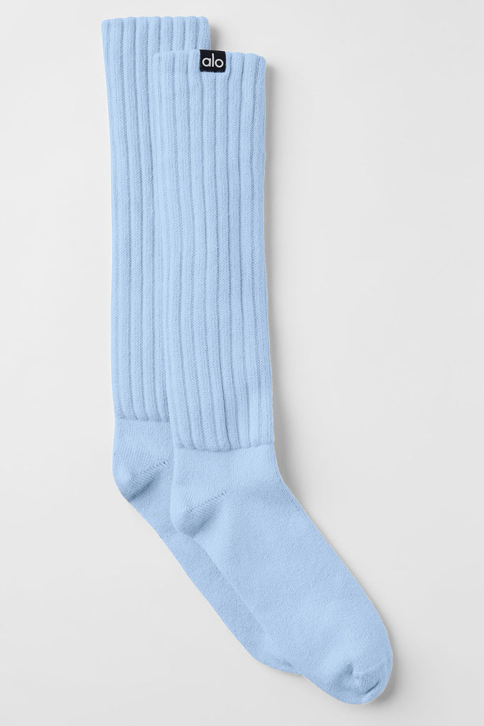 Unisex Scrunch Sock - Seashell Blue | ALO