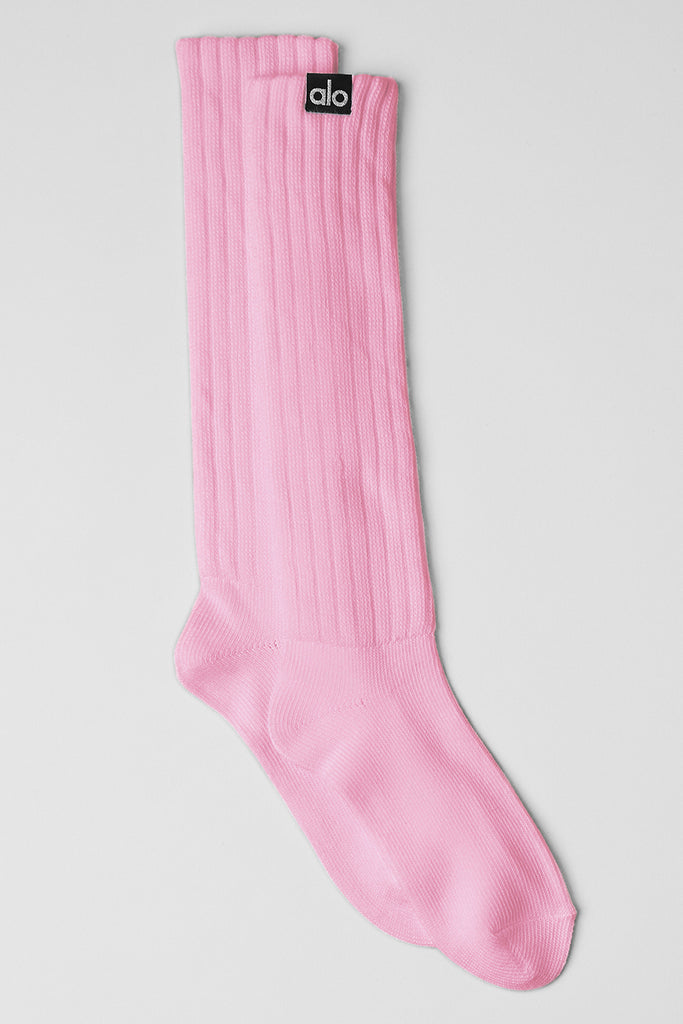 Unisex Scrunch Sock - Sweet Pink | ALO