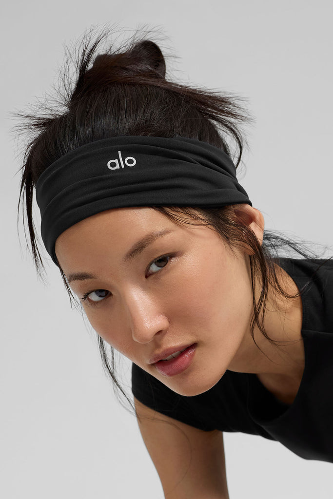ALO Softsculpt Wide Headband - Black | ALO