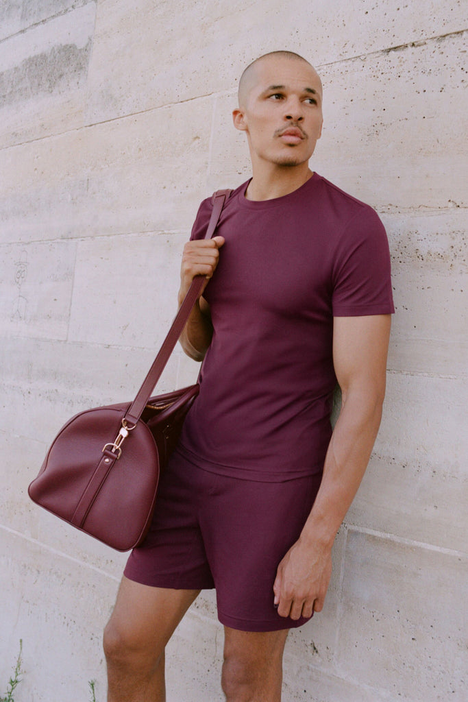 Conquer Reform Crewneck Short Sleeve - Burgundy | ALO