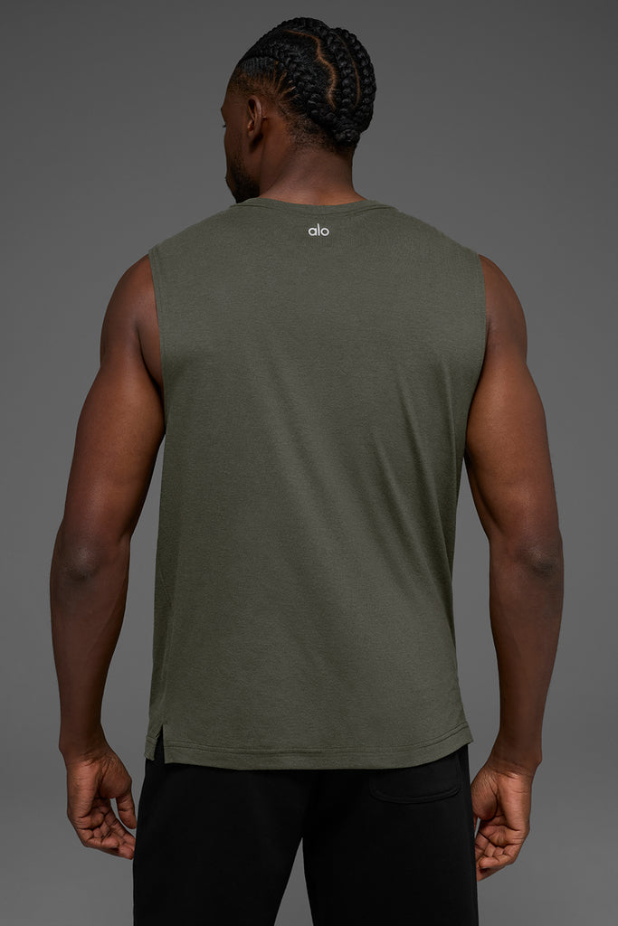 The Triumph Muscle Tank - Stealth Green | ALO