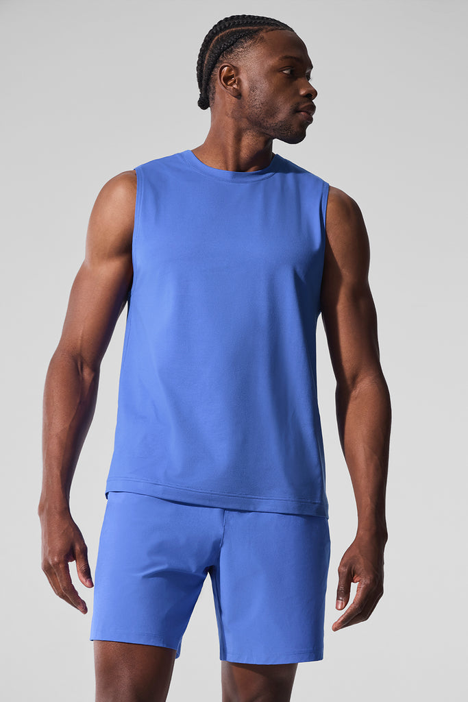 Conquer Muscle Tank - Marathon Blue | ALO