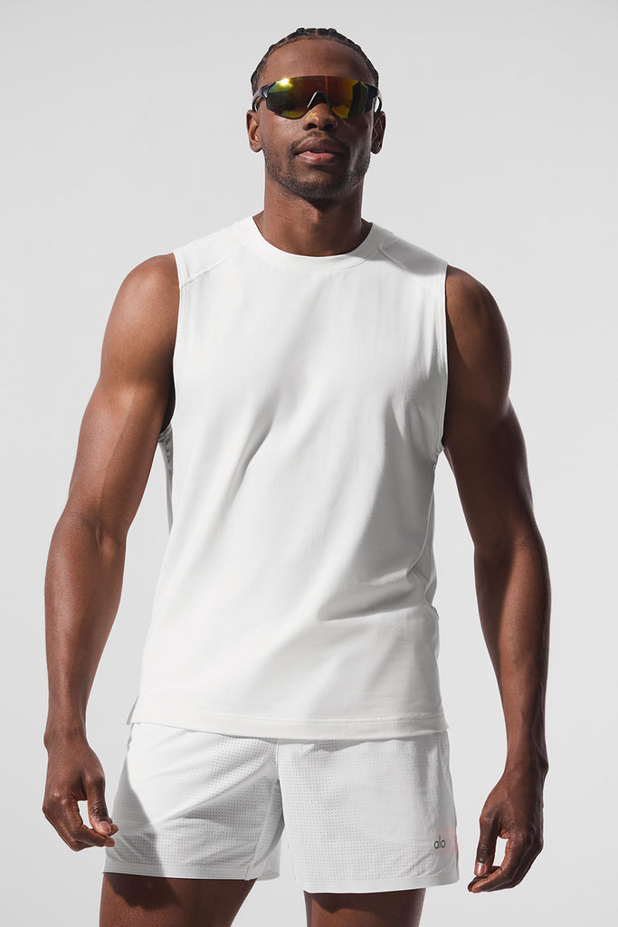 ALO Vapor Muscle Tank - White | ALO