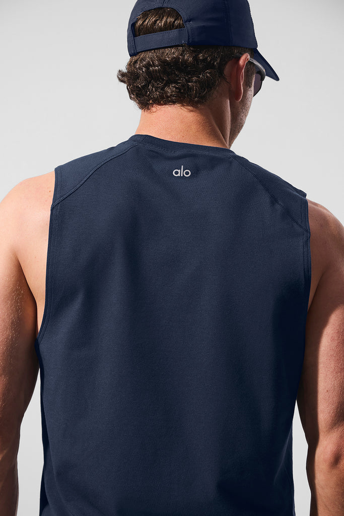 ALO Vapor Muscle Tank - Navy | ALO