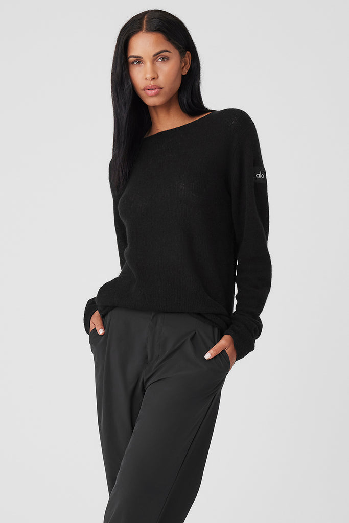 Cashmere Reform Long Sleeve - Black | ALO