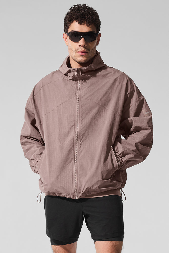 Vantage Nylon Ripstop Track Jacket - Mushroom | ALO