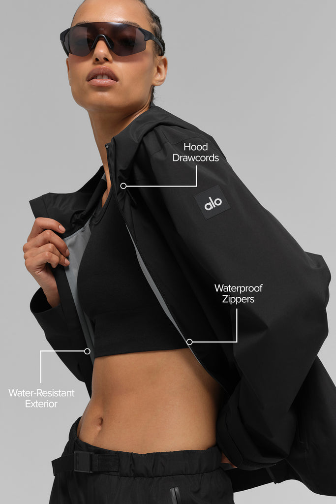 Alpha Shell Jacket - Black | ALO