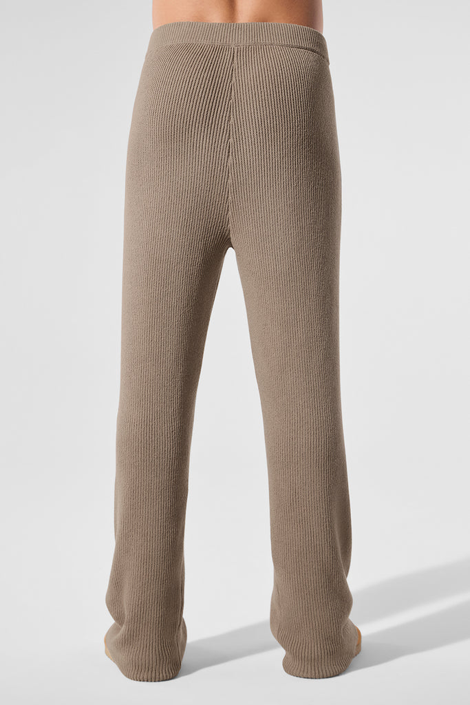 Domain Rib Knit Sweatpant - Gravel | ALO