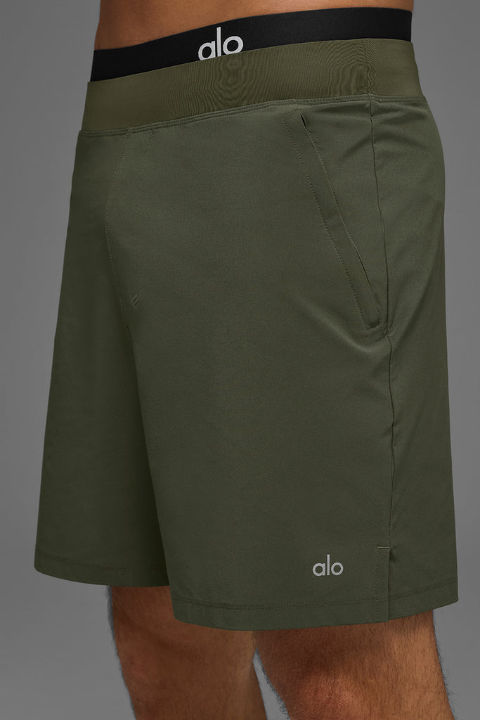 7" Repetition Short - Green Olive | ALO