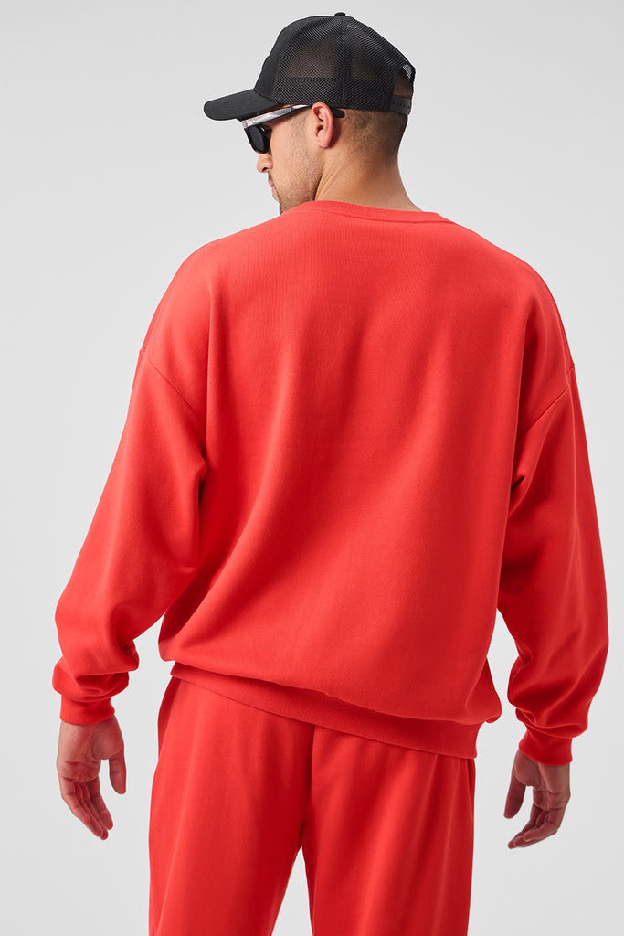 Accolade Crew Neck Pullover - Red Hot Summer | Alo Yoga