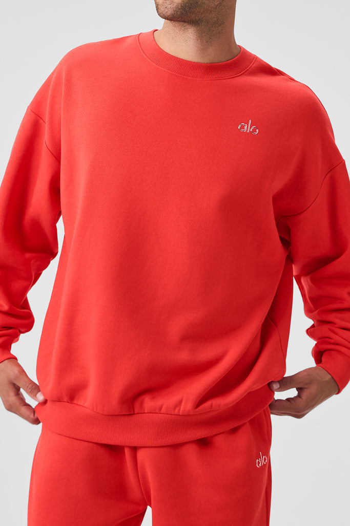 Accolade Crew Neck Pullover - Red Hot Summer | Alo Yoga