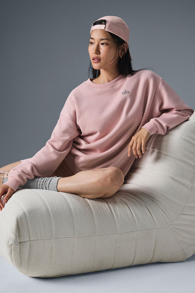 Accolade Crew Neck Pullover - Ballet Pink | Alo Yoga