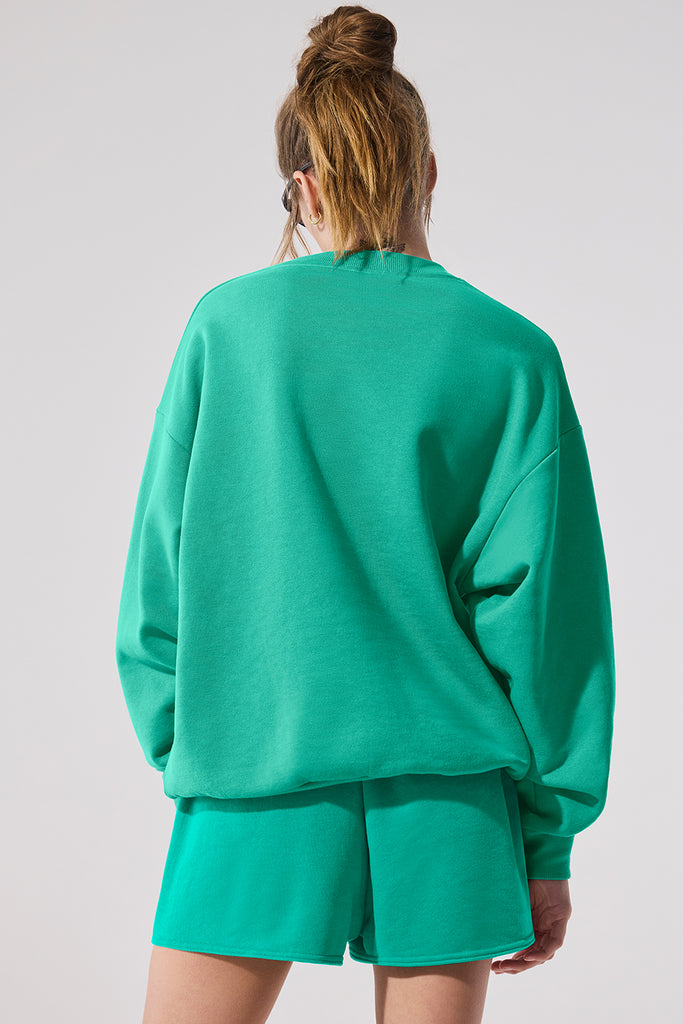 Accolade Crew Neck Pullover - Spruce Green | Alo Yoga