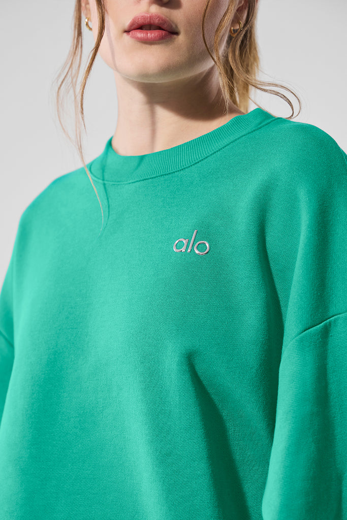 Accolade Crew Neck Pullover - Spruce Green | ALO