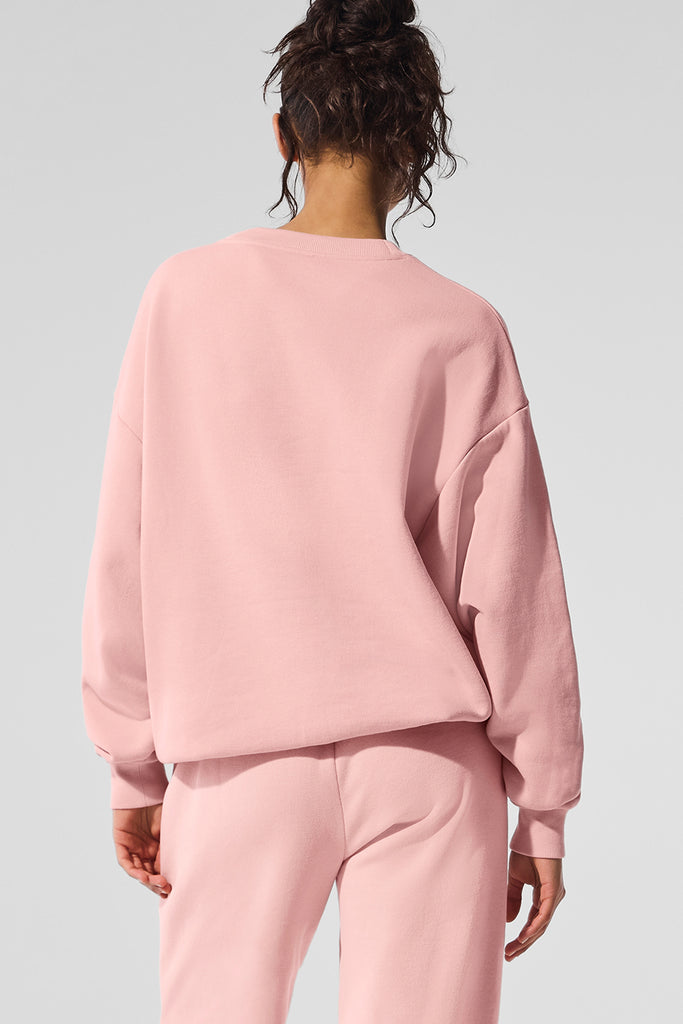 Accolade Crew Neck Pullover - Pink Quartz | Alo Yoga