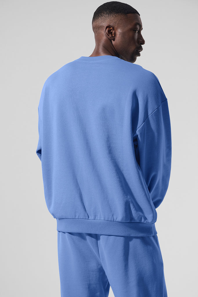 Accolade Crew Neck Pullover - Crystal Clear Blue | ALO