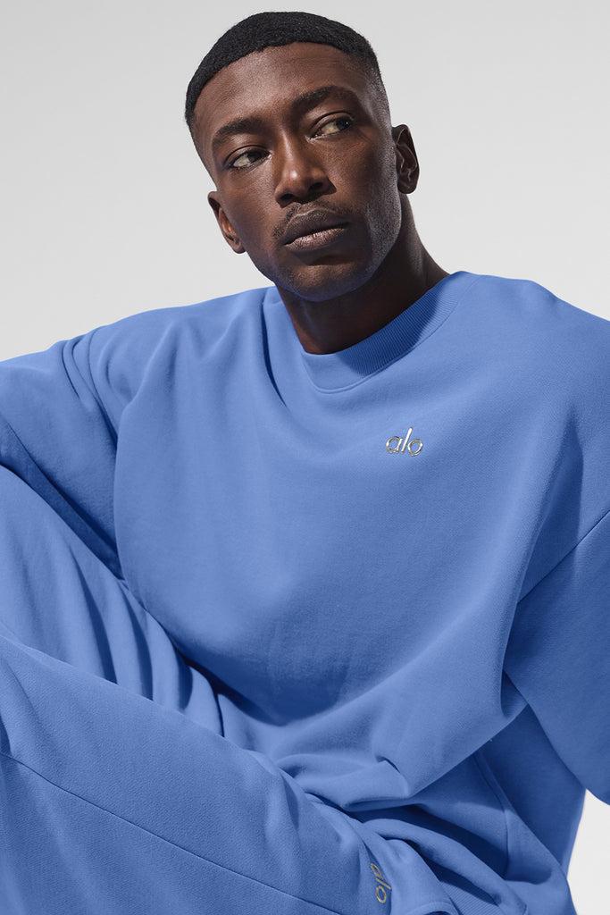 Accolade Crew Neck Pullover - Crystal Clear Blue | ALO