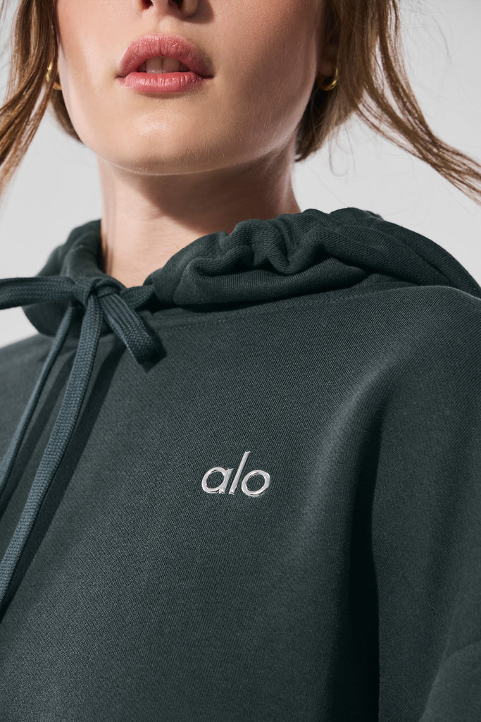 Accolade Hoodie - Charcoal Green | ALO