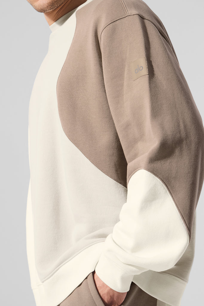Make Waves Crew Neck Pullover - Ivory/Bone/Gravel | ALO