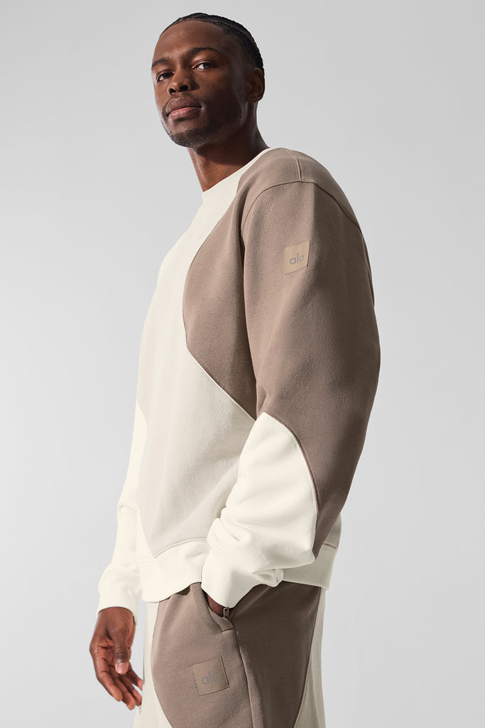 Make Waves Crew Neck Pullover - Ivory/Bone/Gravel | Alo Yoga