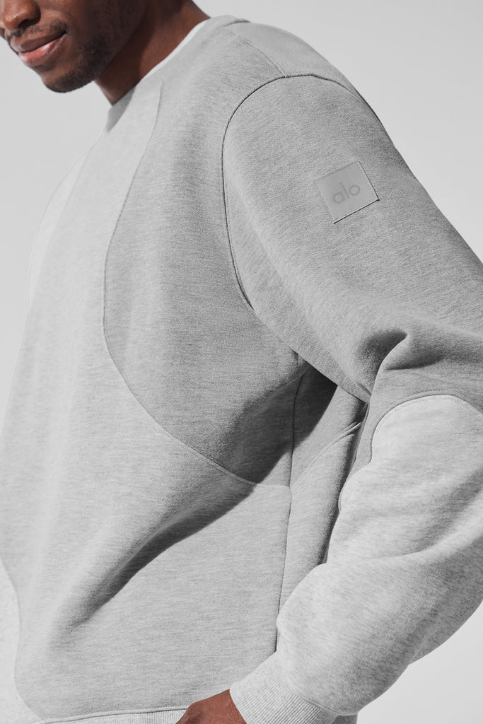 Make Waves Crew Neck Pullover - Athletic Heather Grey Tonal | ALO