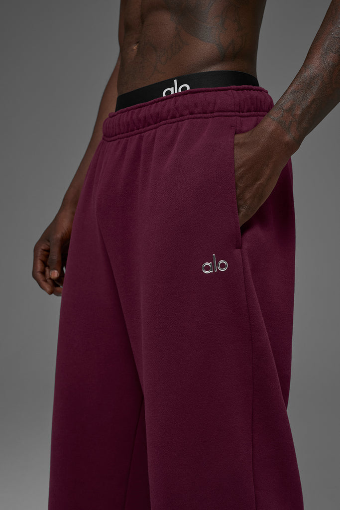 Accolade Straight Leg Sweatpant - Burgundy | ALO