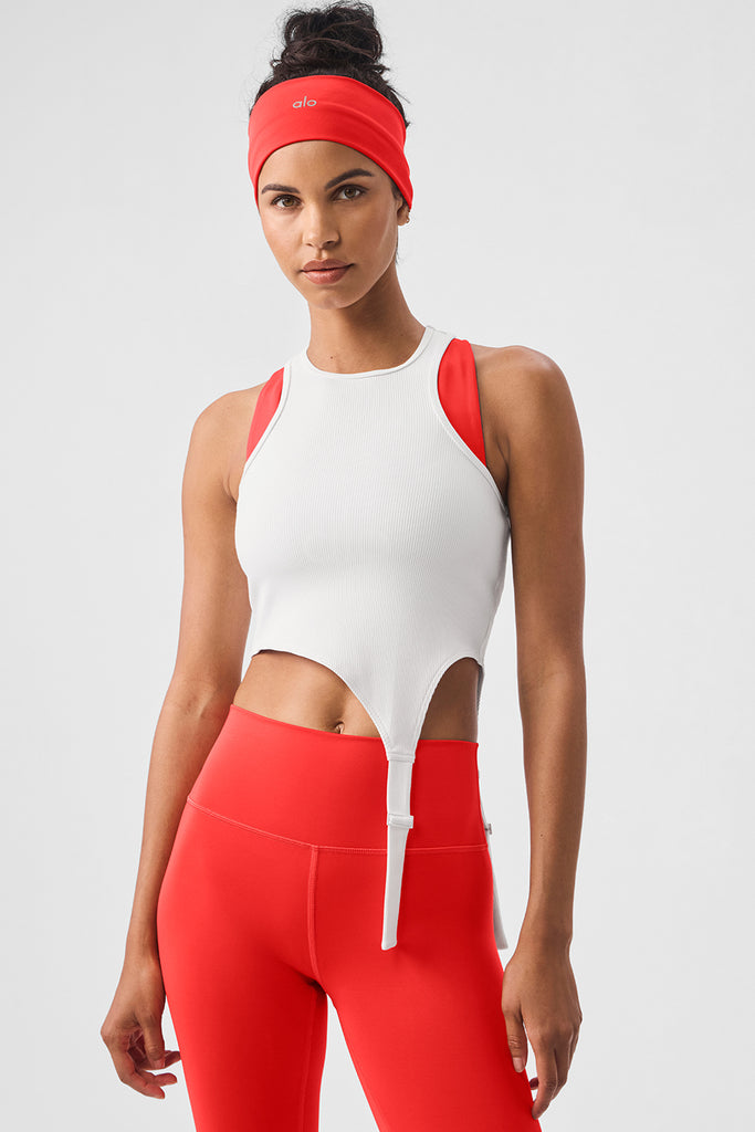 Alosoft Ribbed Revelation Tank - White | Alo Yoga