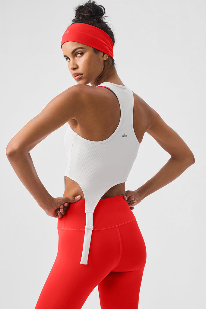 Alosoft Ribbed Revelation Tank - White | Alo Yoga