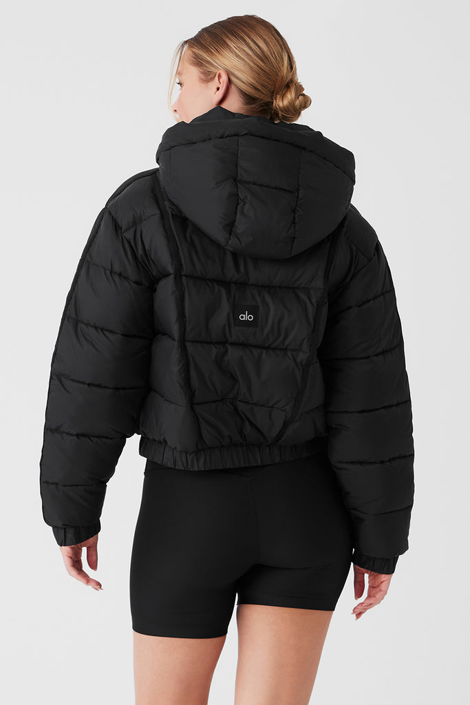 Aspen Love Puffer Jacket - Black | Alo Yoga