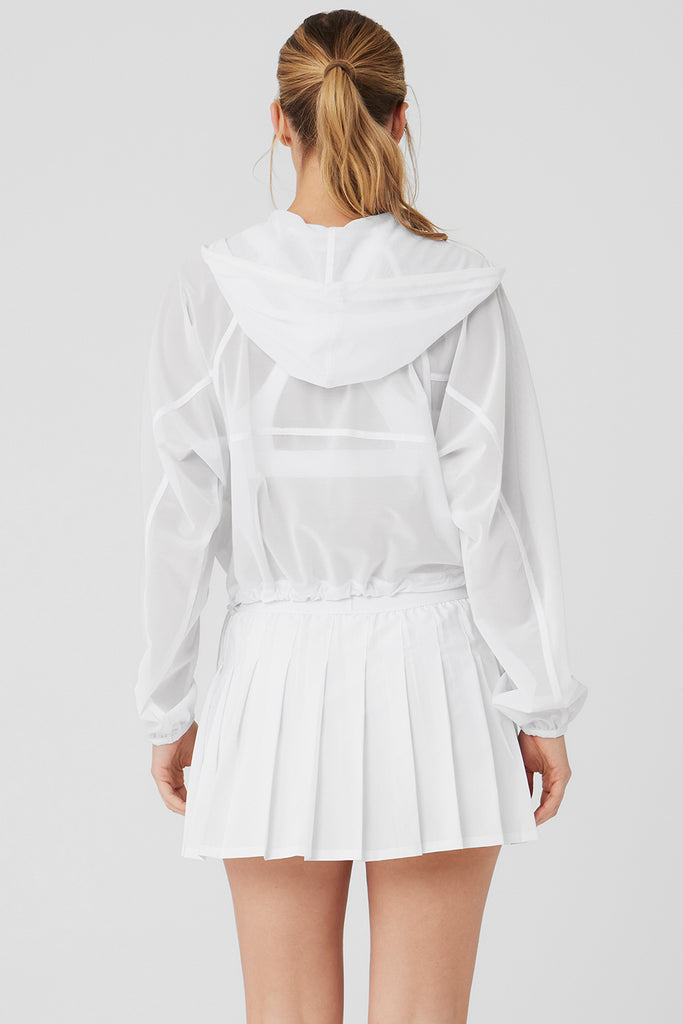 Mesh Sheer Bliss Jacket - White | Alo Yoga