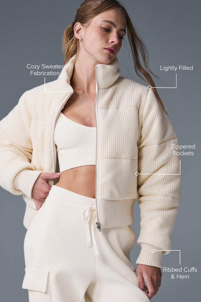 Darling Sweater Puffer - Ivory | ALO