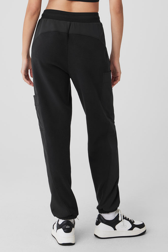 Polar Fleece Wintry Mix Pant - Black | Alo Yoga