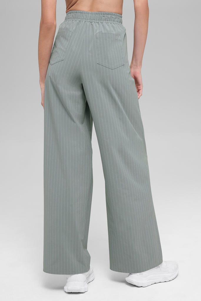 Pinstripe Daylight Boxer Pant (Regular) - Lunar Grey/White | ALO