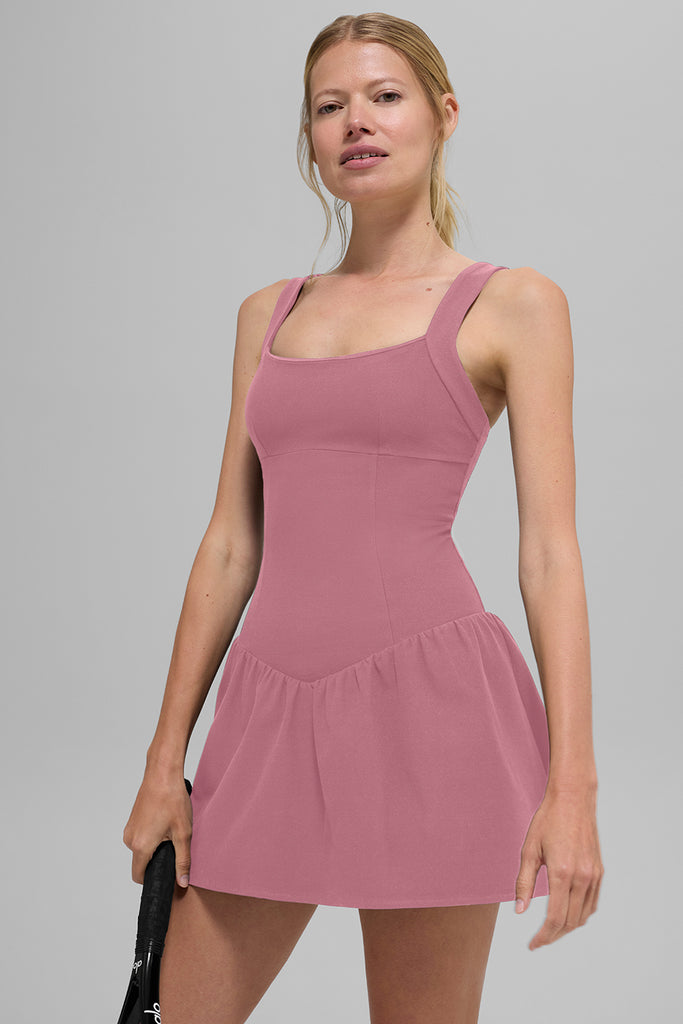 Alosoft Break Point Tennis Dress - Pink Wild Rose | ALO