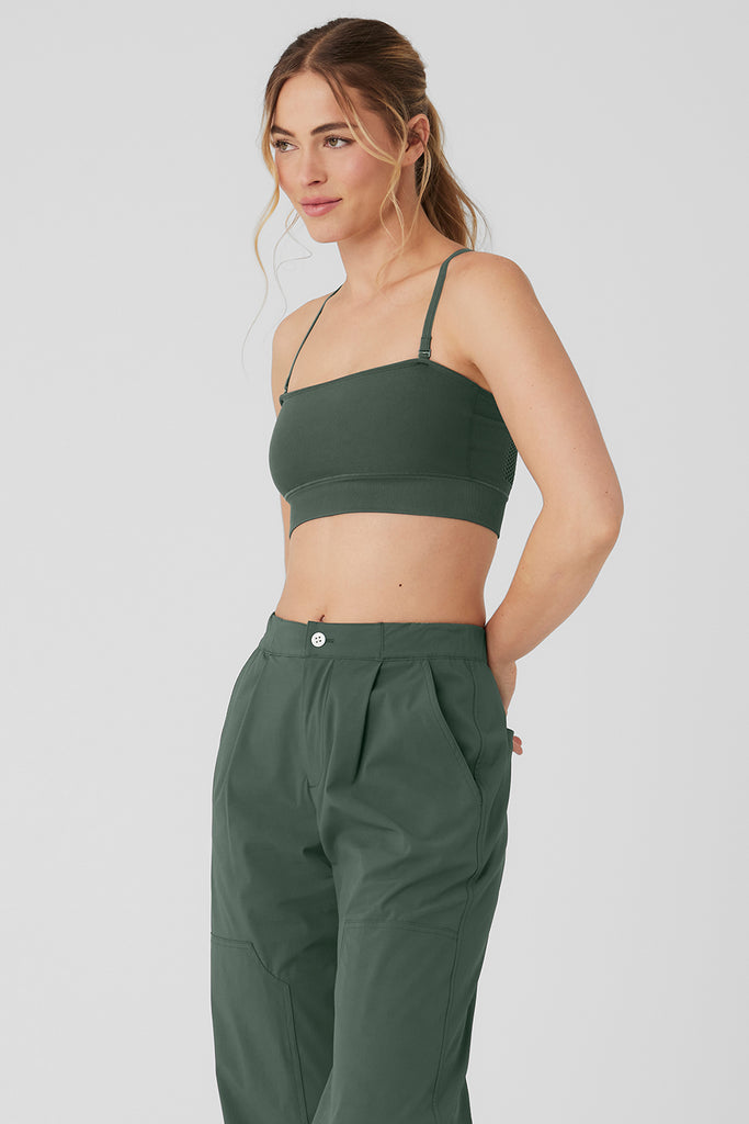 Seamless Open Air Bandeau Bra - Dark Cactus | Alo Yoga