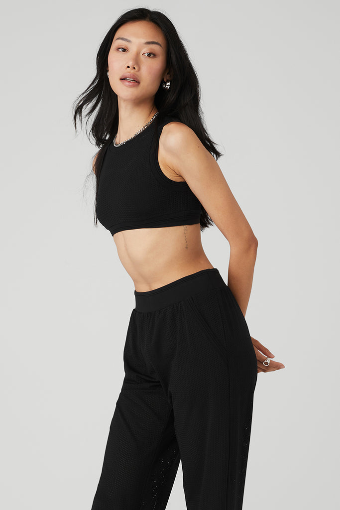 Mesh All-Star Bra Tank - Black | Alo Yoga