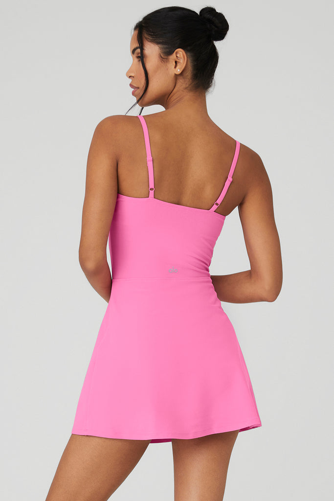 Alosoft Courtside Tennis Dress - Paradise Pink | Alo Yoga