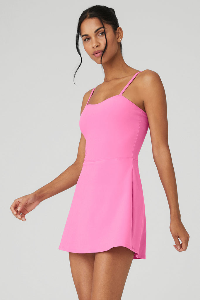 Alosoft Courtside Tennis Dress - Paradise Pink | Alo Yoga
